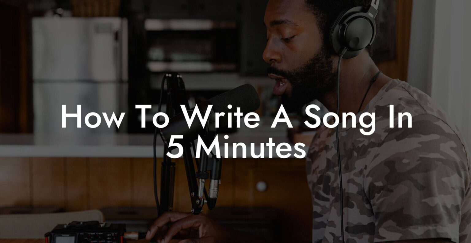 How To Write A Song In 5 Minutes - Lyric Assistant