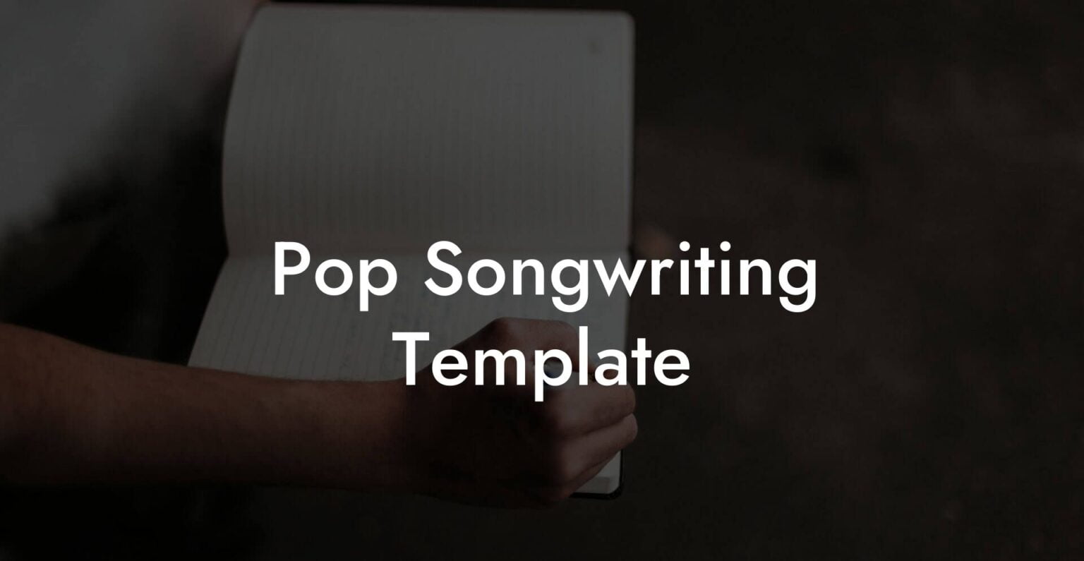Pop Songwriting Template - Lyric Assistant