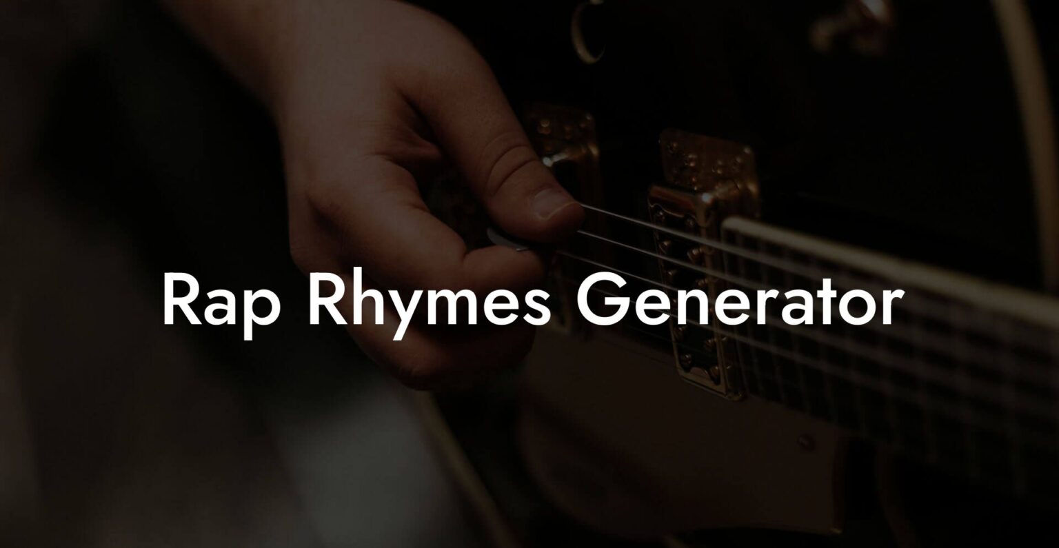 Rap Rhymes Generator - Lyric Assistant